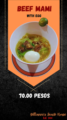 Gillianne's Beef Mami With Egg – ORDERUNPH.COM